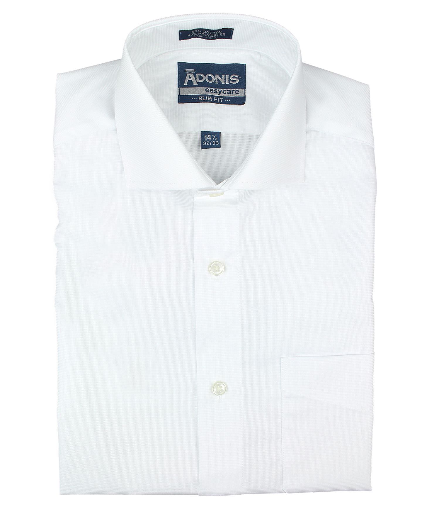 ADONIS Men Cotton Ease-Care Slim Fit Long Sleeve Brilliance Texture ...