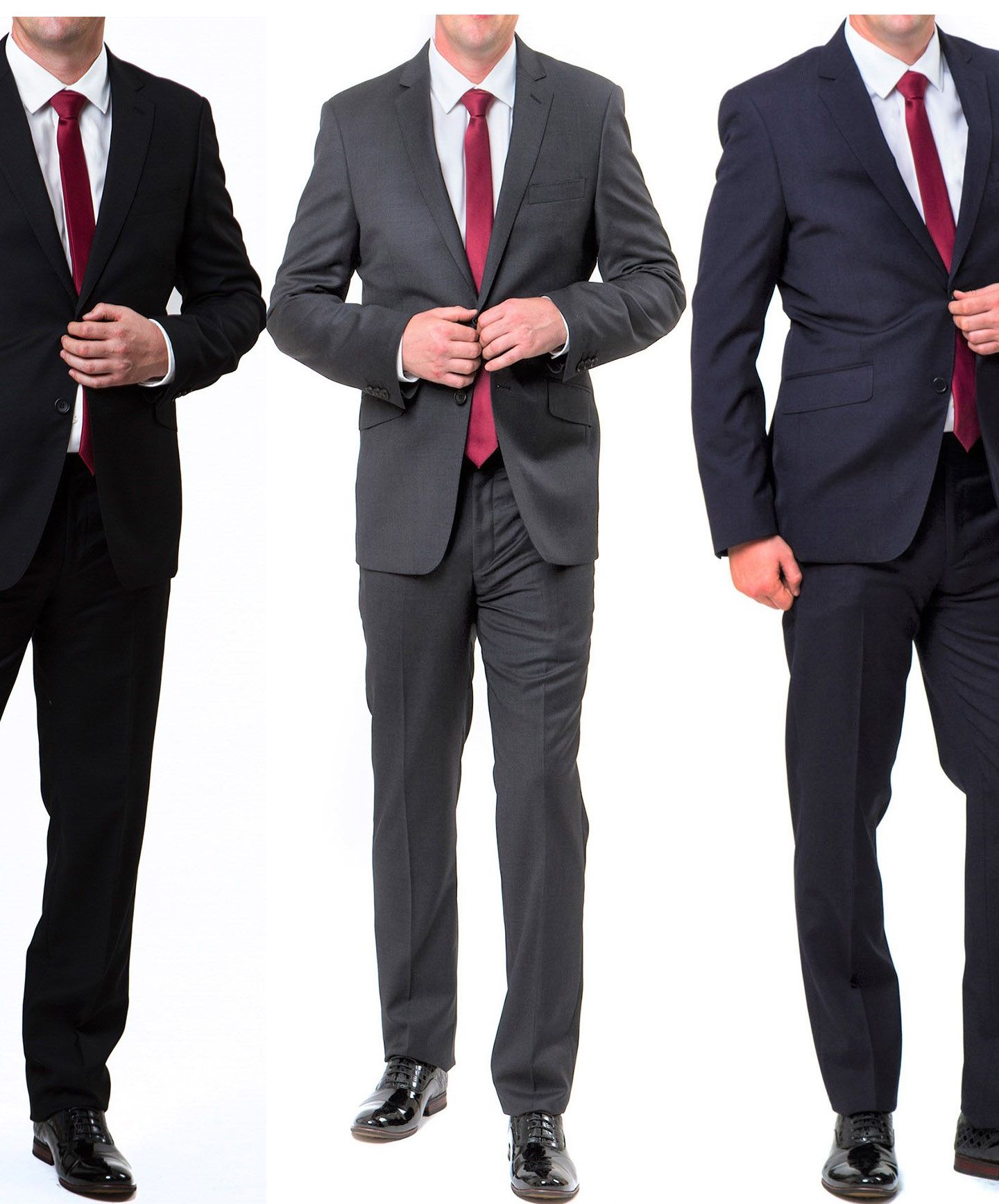 MANTONI Mens Classic Fit 100% Wool Solid Color 2 Piece Suit - Boytique