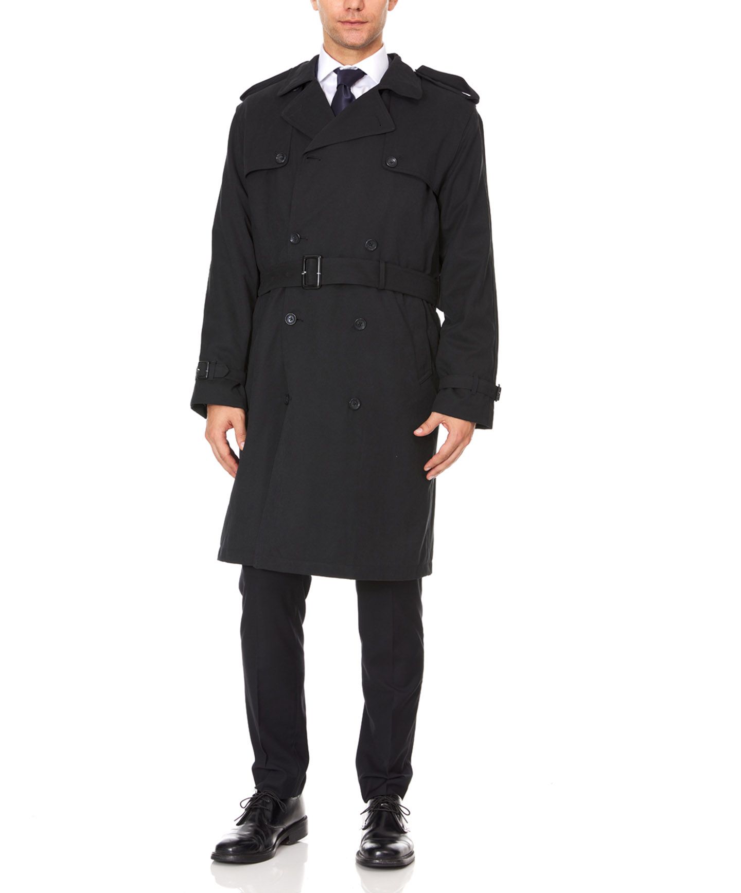 ADAM BAKER Mens Microfiber Blend Double Breasted Belted ADAM BAKER Mens Microfiber Blend Double Breasted Belted