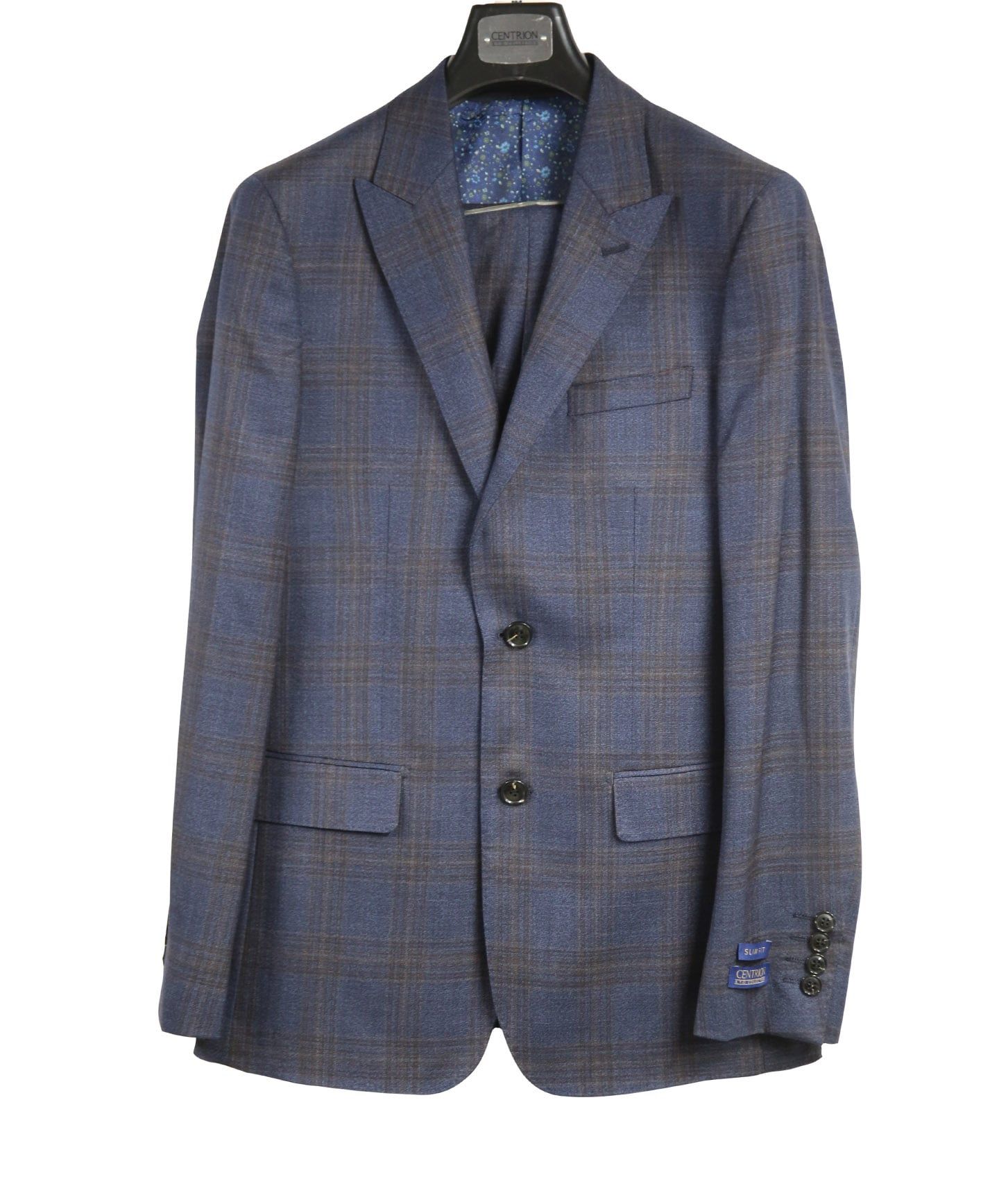 T.O. CENTRION BOYS SLIM FIT 100% WOOL BLUE DESIGN SUIT - Boytique