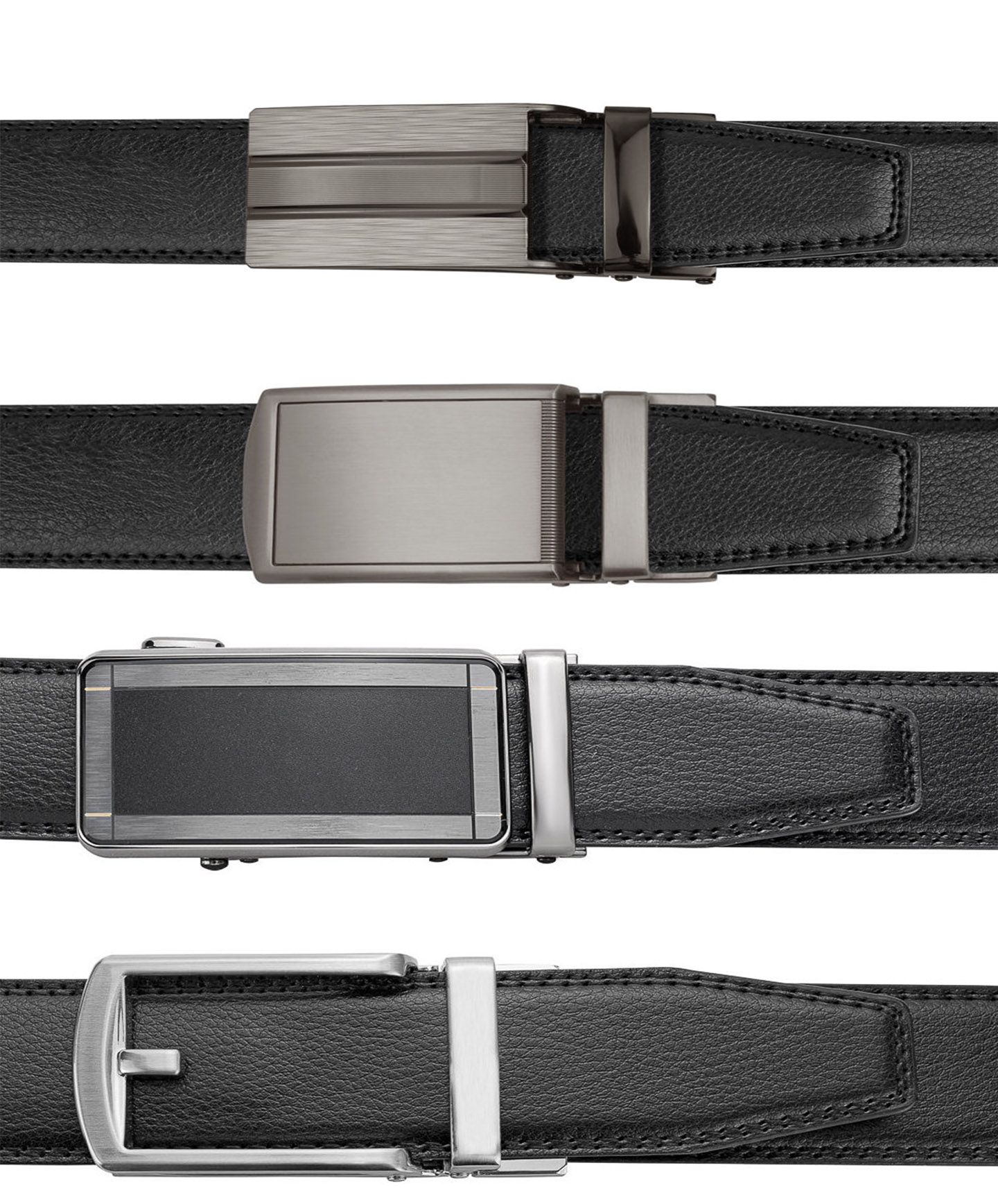 LUCCI Men Leather Track Belts - Multi Designs - Boytique