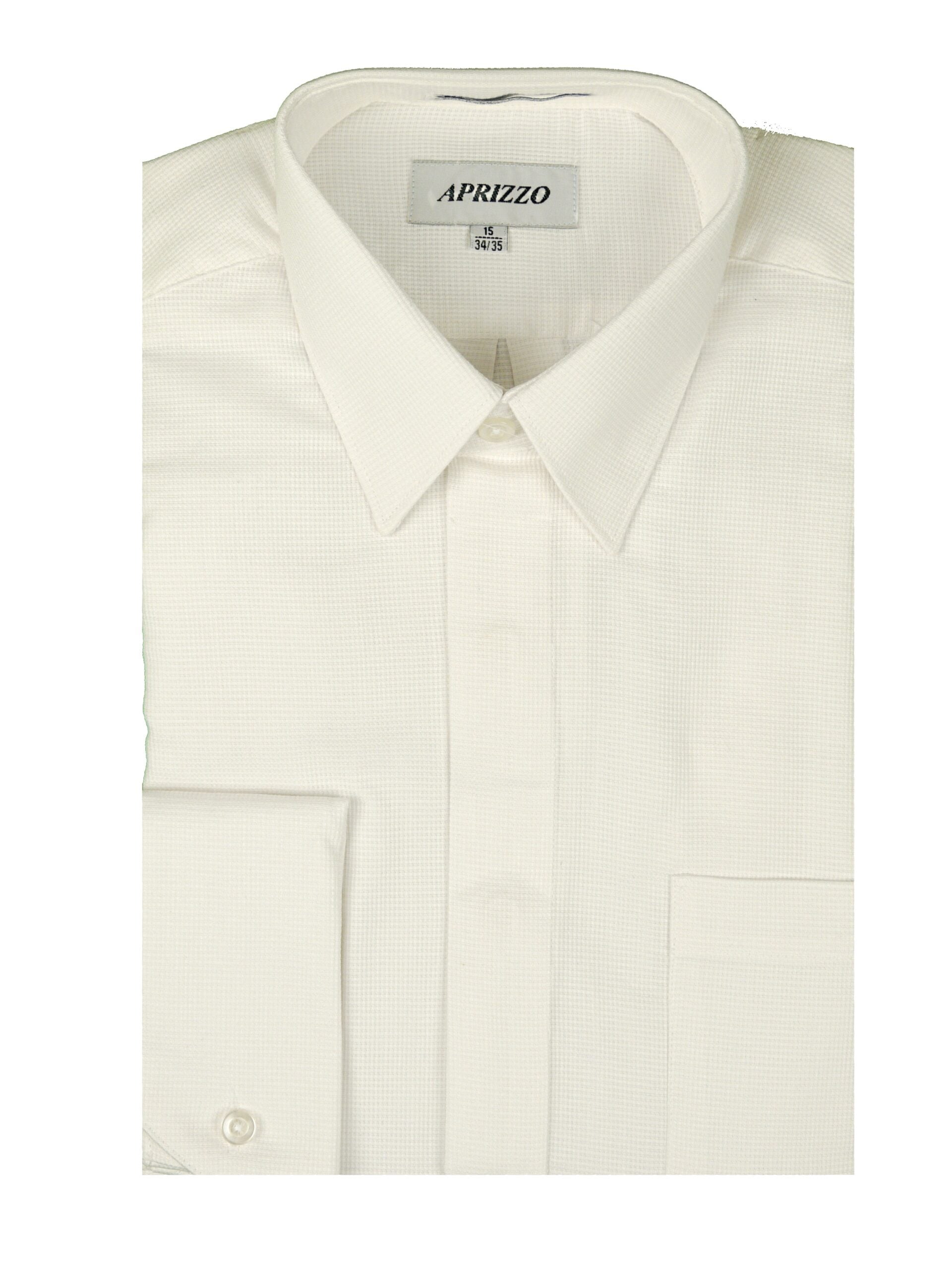 APRIZZO Mens Classic Fit French Cuff Textured Patterns Wrinkle Free ...