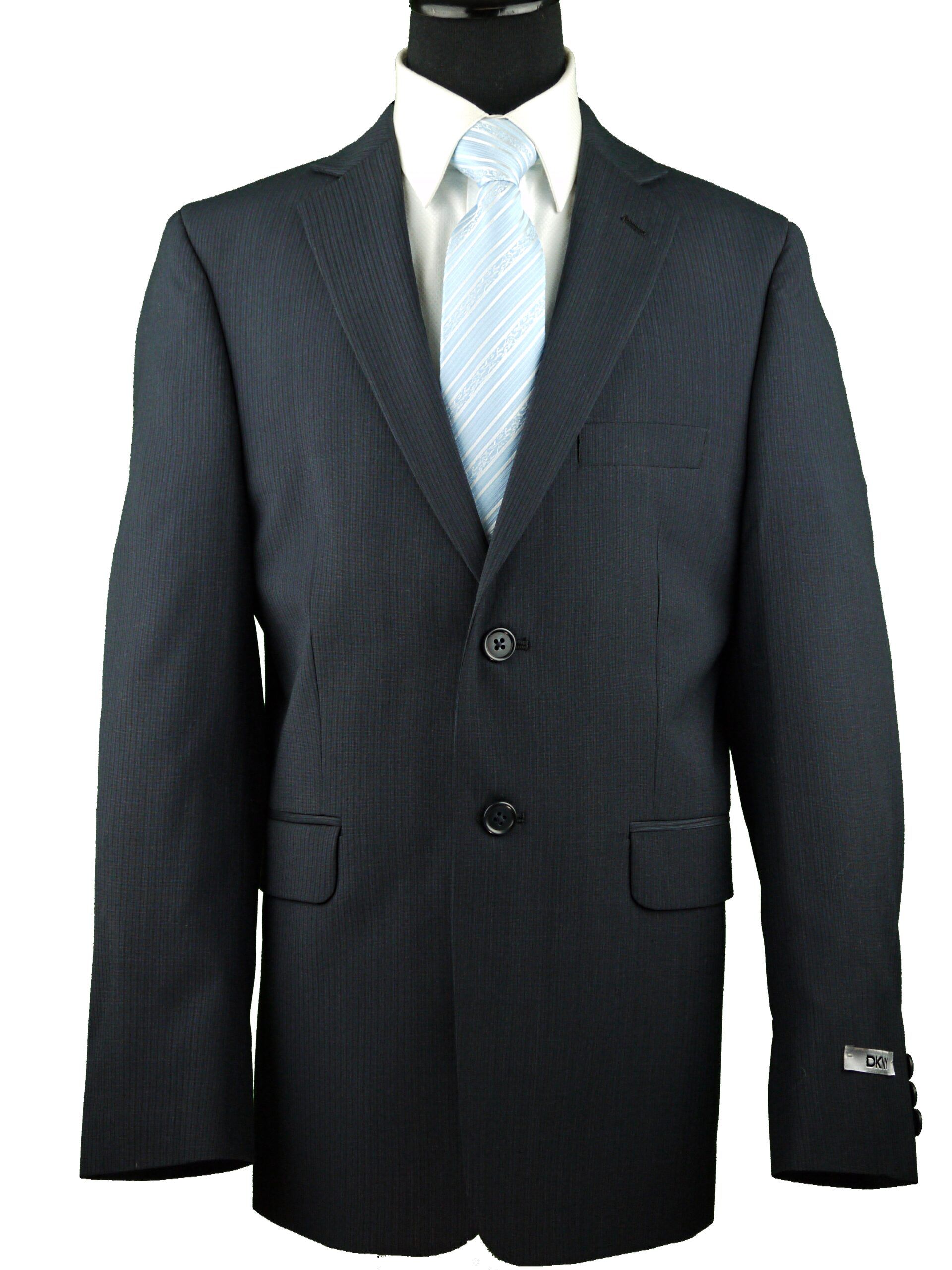 DKNY Boys Classic Fit Navy Fine Pinstripe Suit - Boytique