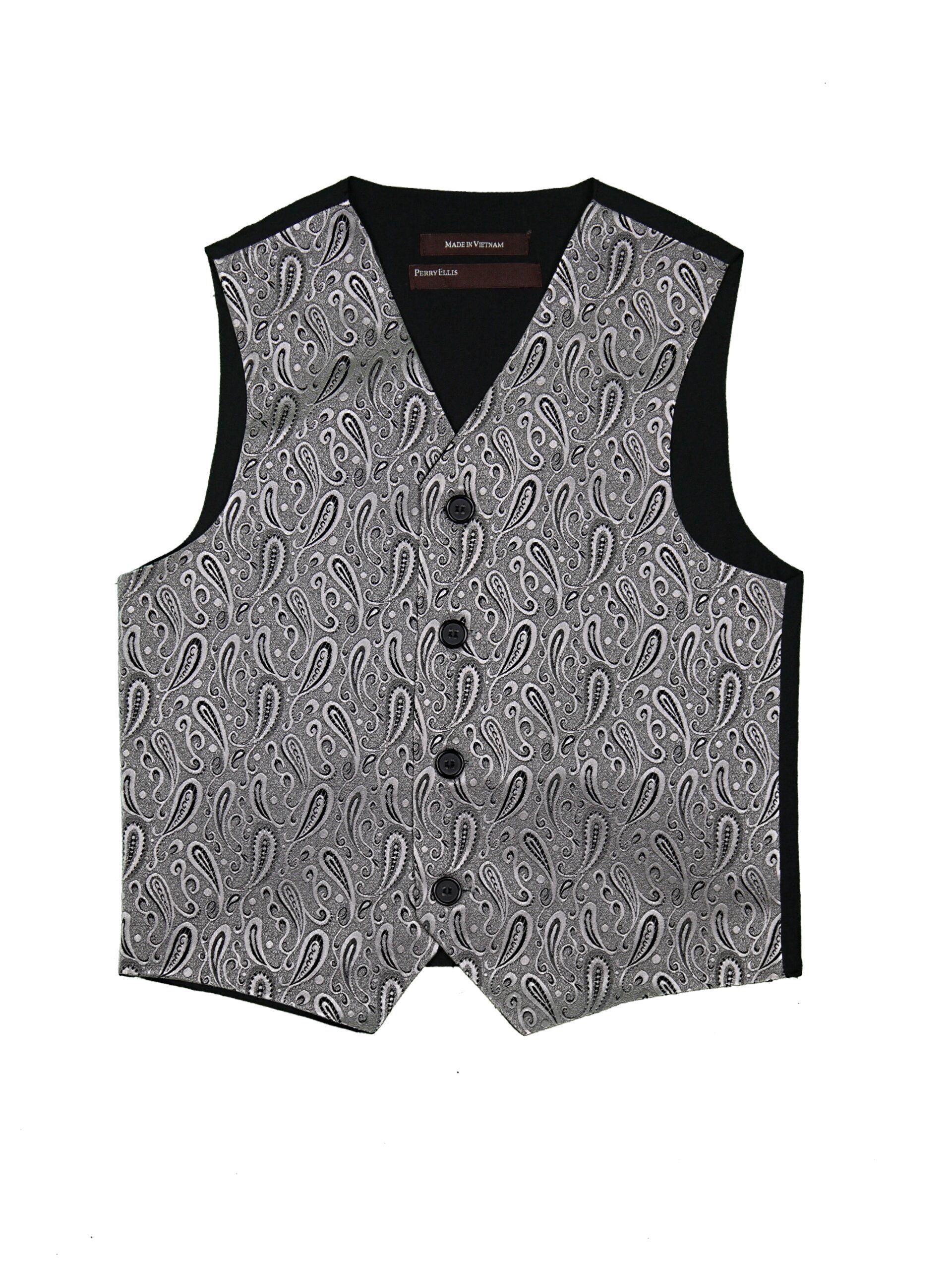PERRY ELLIS Boys Classic Fit Grey Dress Vest - Boytique