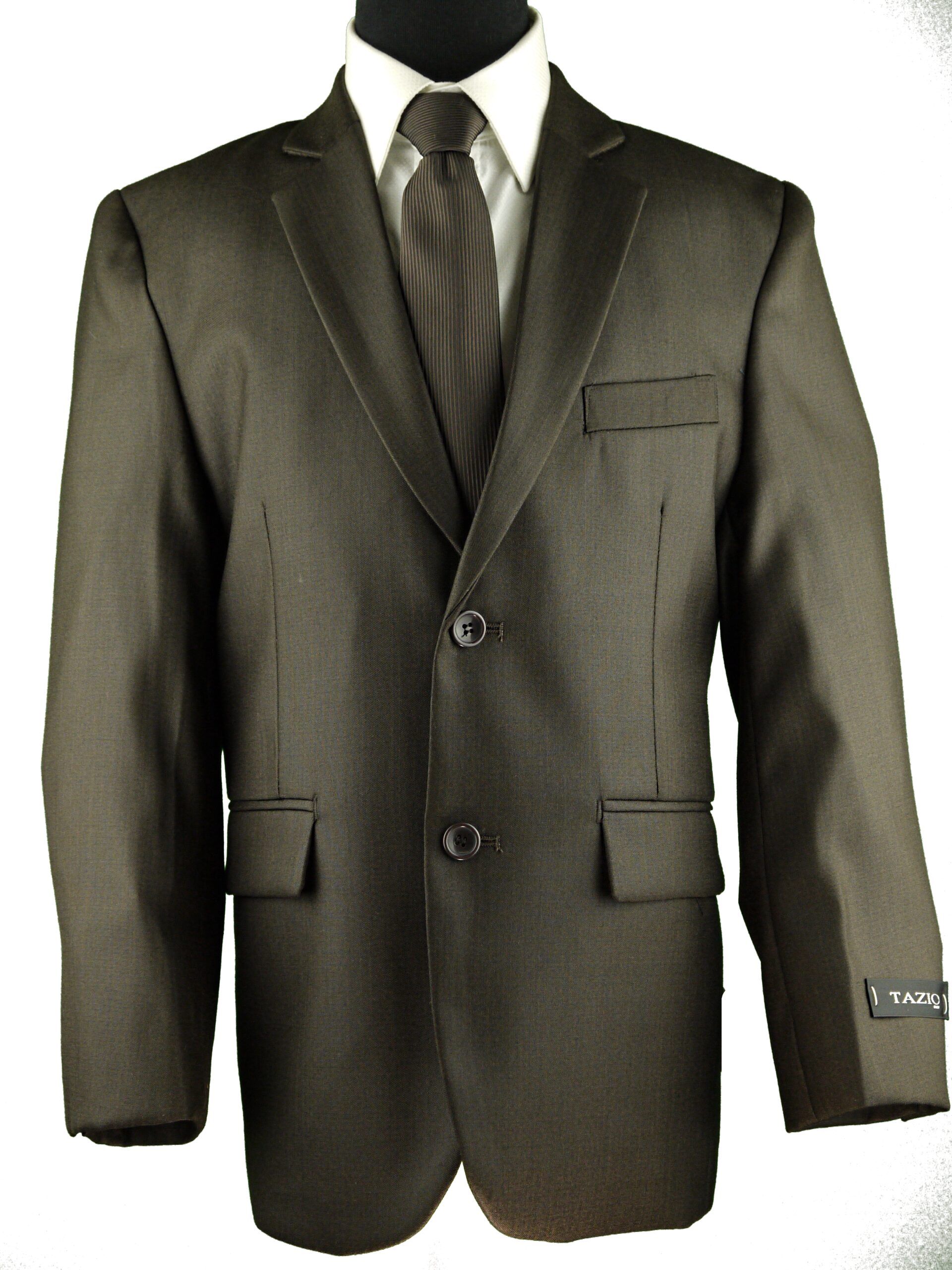 TAZIO Boys Classic Fit Brown Suit - 5 Piece - Boytique