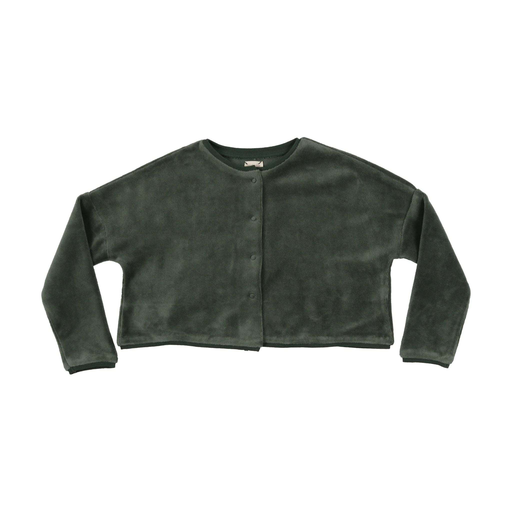 ANALOGIE VELOUR CARDIGAN GREEN - Boytique