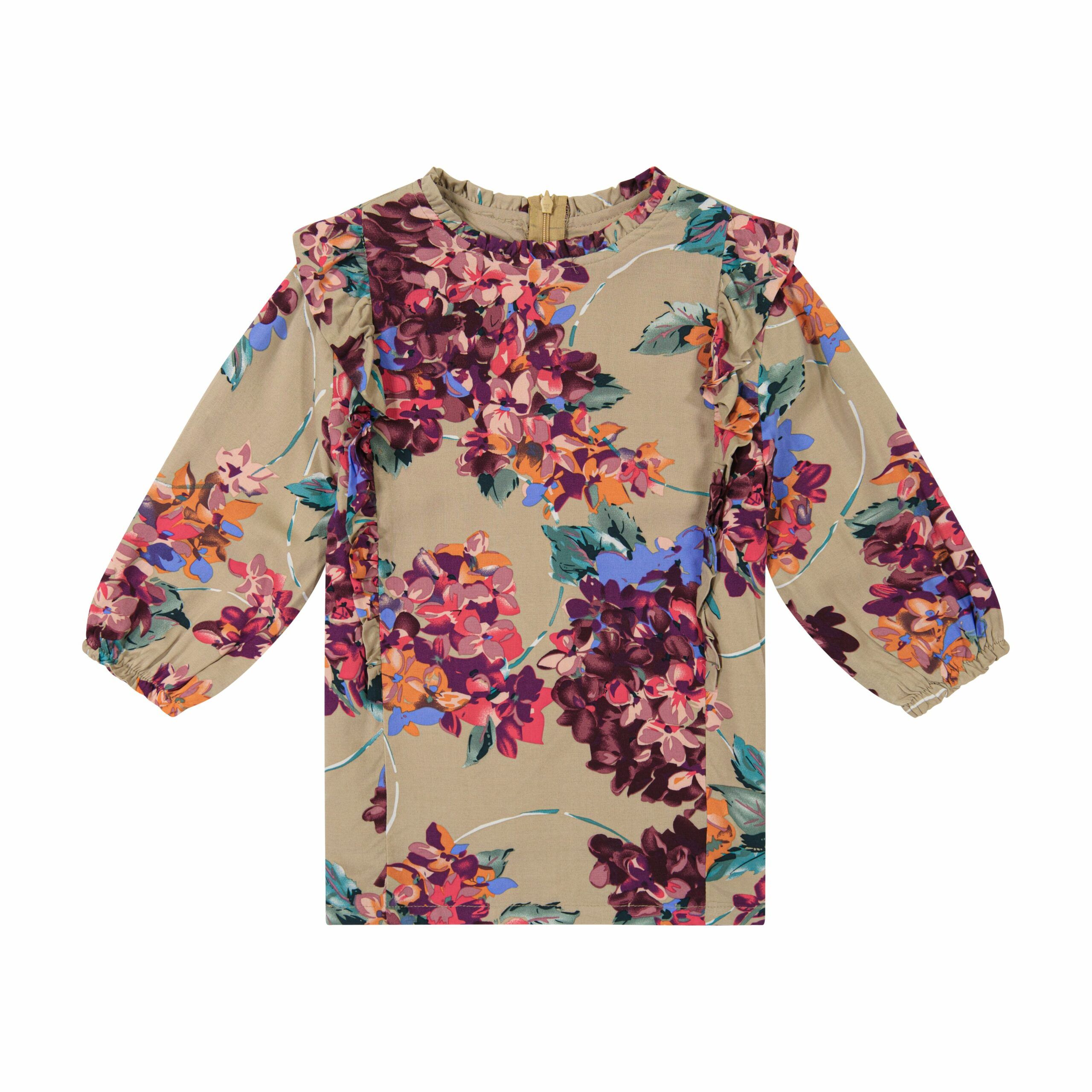 TEELA GIRLS FLORAL RUFFLE TOP - Boytique