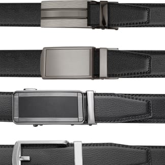 LUCCI Men Leather Track Belts - Multi Designs - Boytique