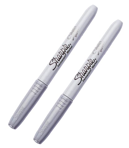 SHARPIE Permanent Metallic Silver Marker - 2 Pack - Boytique