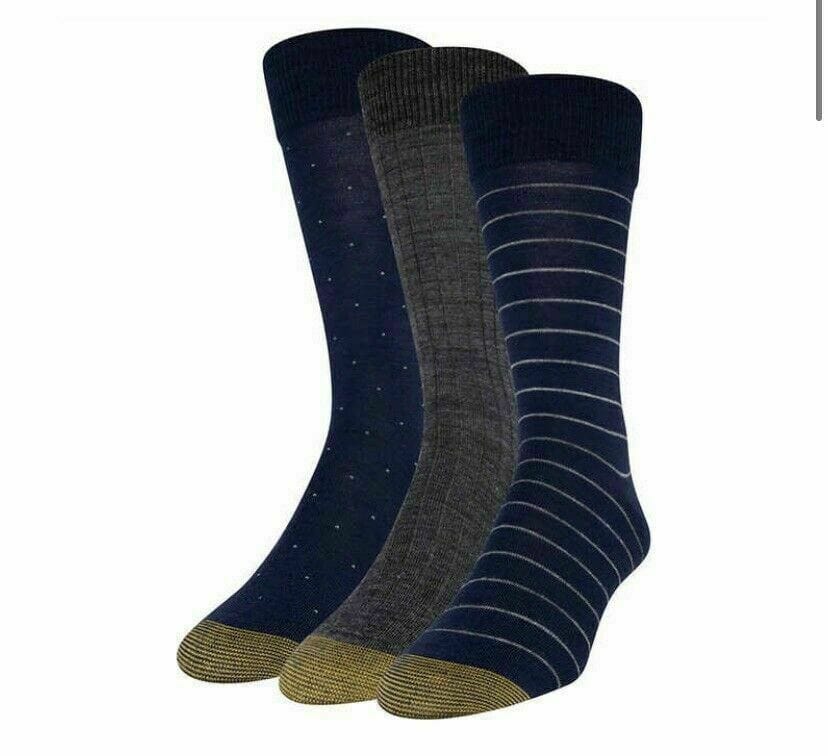 GOLD TOE MEN'S 3- PACK WATSON WOOL DRESS CREW SOCKS - 1258002 - Boytique