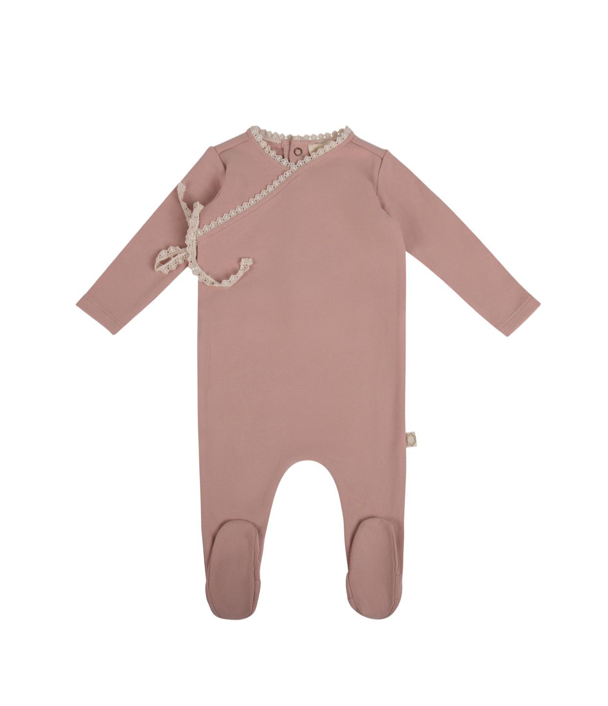 CITRINE LACE TRIM FOOTIE - Boytique